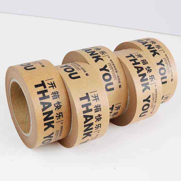 Custom Printed Kraft Paper Tape – Strong Acrylic Adhesive Packaging ...